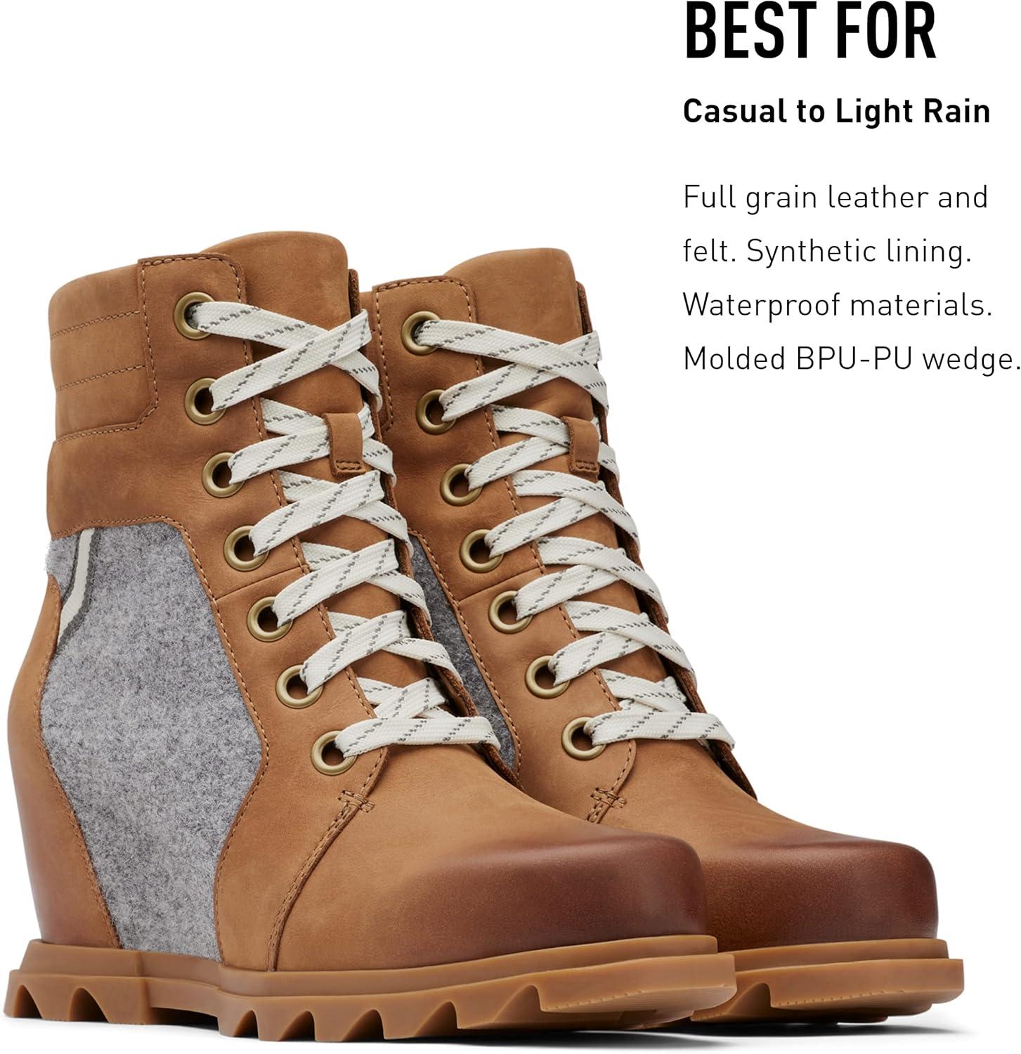 Sorel Women’s Joan of Arctic Wedge III Lexie Boot — Waterproof Leather ...